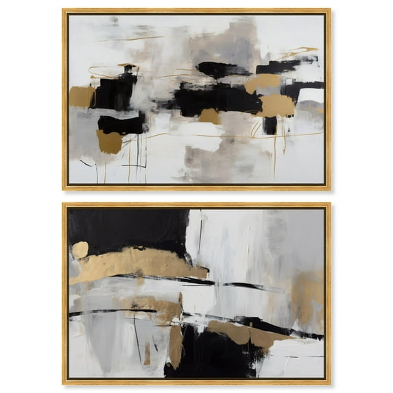 Golden Luxe Glam Set Canvas Set Canvas Abstract Wall Decor by Art ...