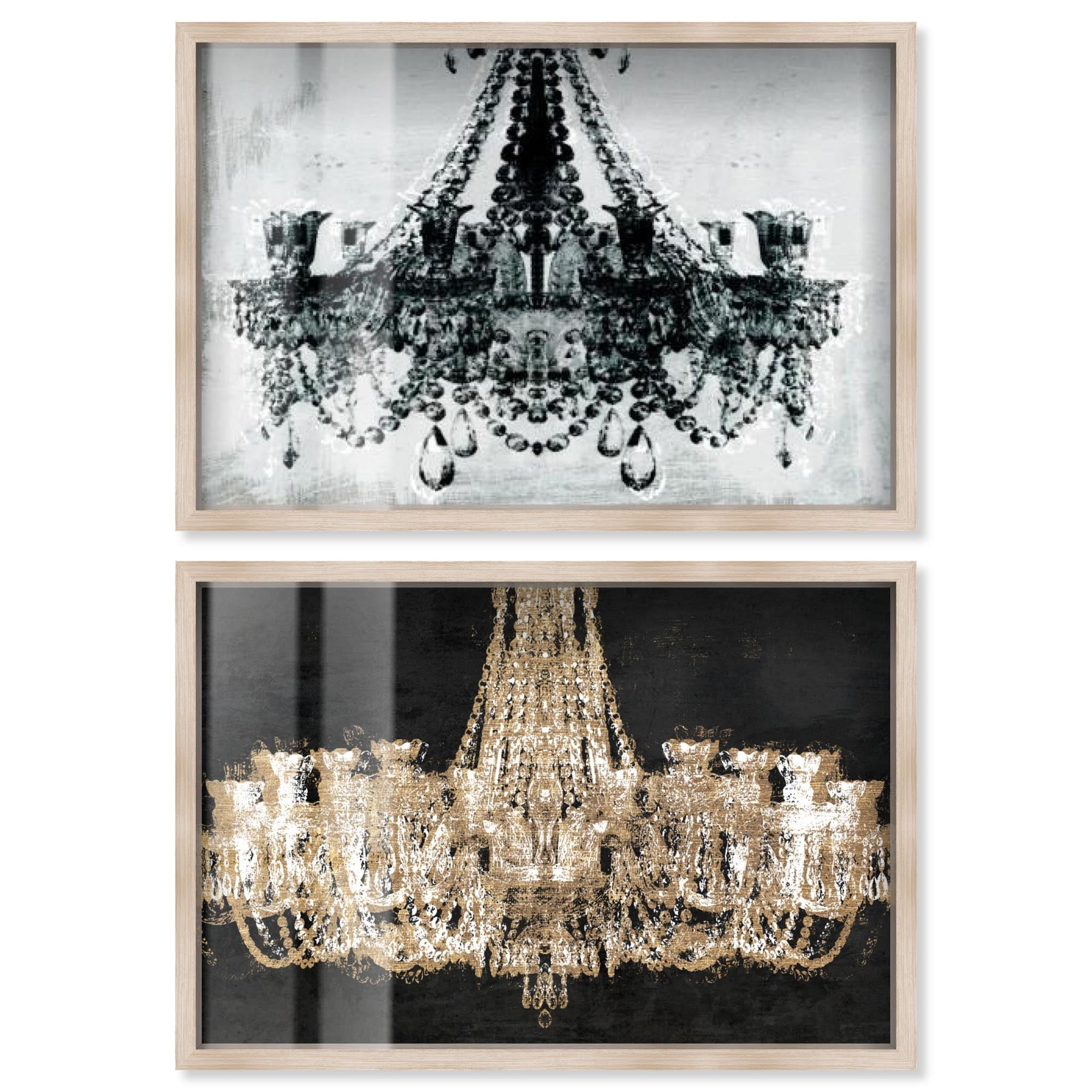 Golden Luxe Glam Set Shadowbox Abstract Wall Decor by Art Remedy ...