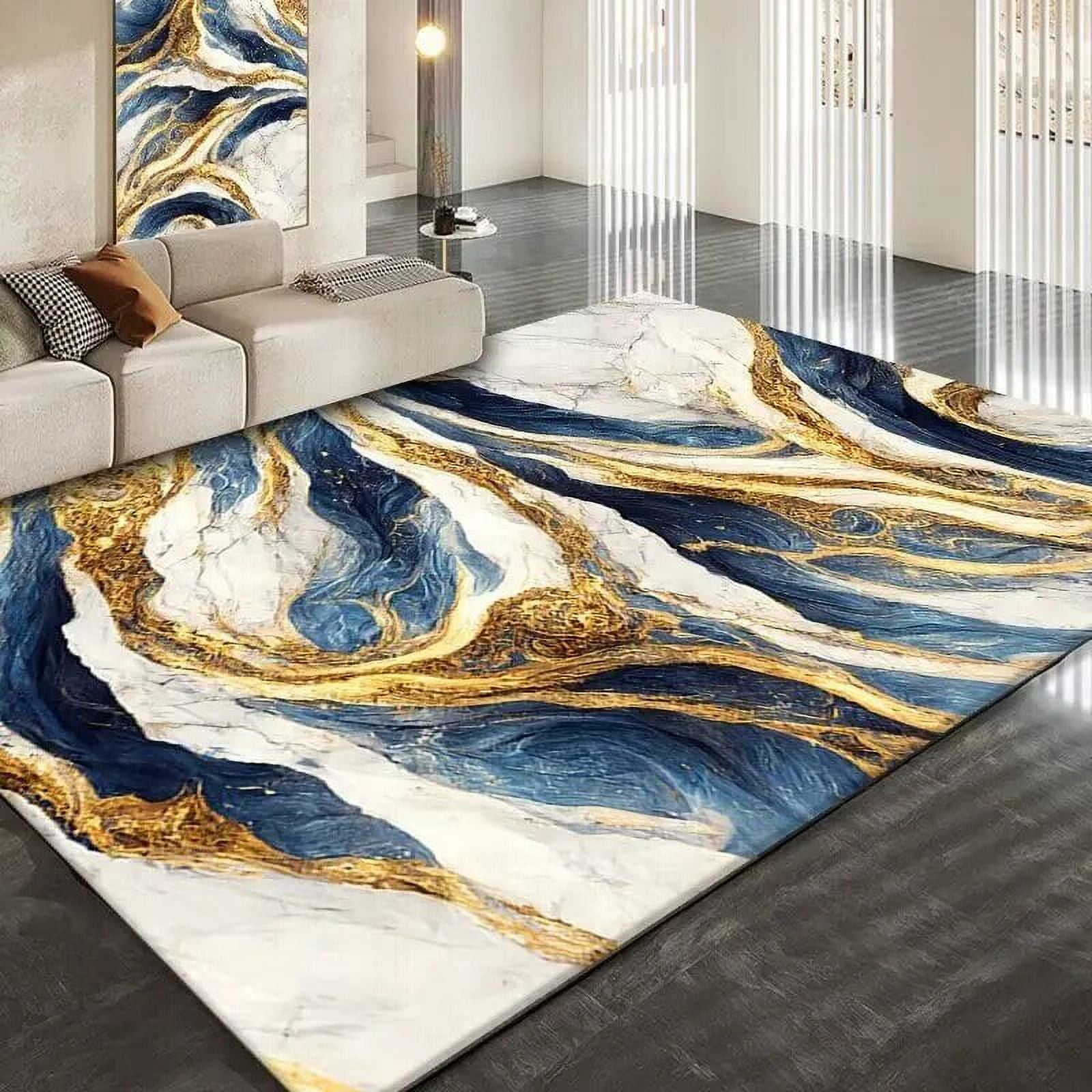 Golden Luxury Carpet Living Room Home Abstract Decoration Carpets Hotel ...