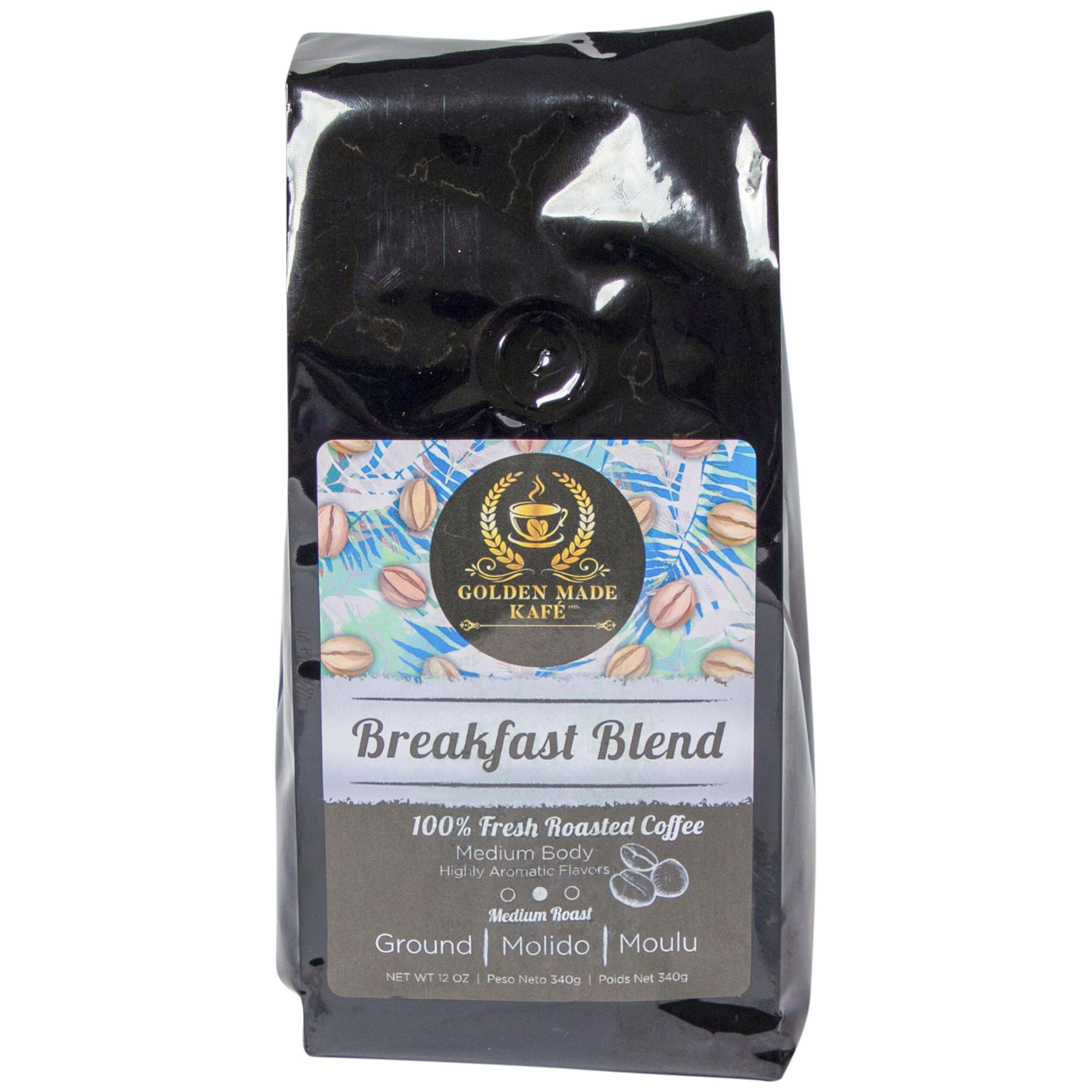 Golden Made Kafe Gourmet Arabica Beans, Caffeinated Ground Coffee ...