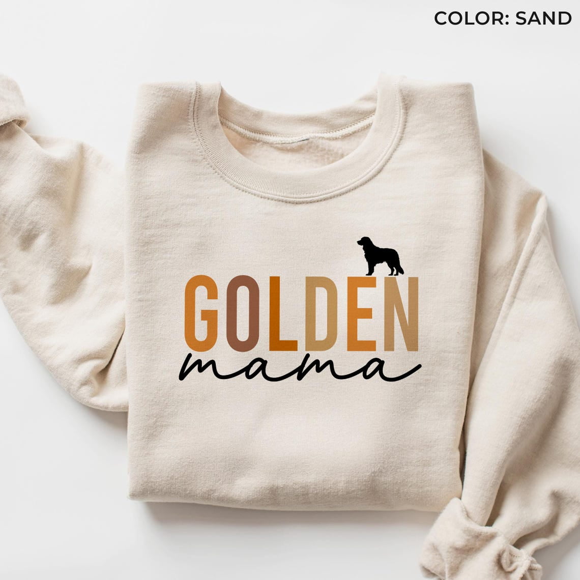 Golden Mama Shirt, Golden Retriever Sweatshirt, Dog Crewneck, Golden ...