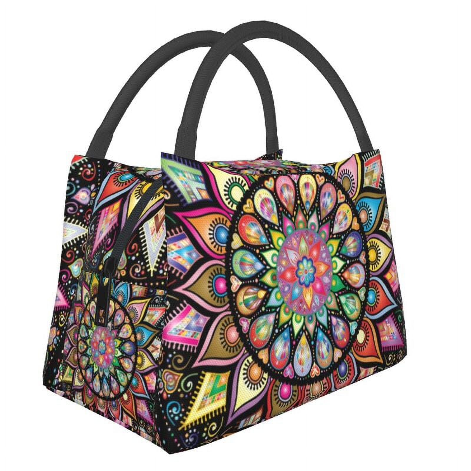 Golden Mandala Funny Thermal Insulated Lunch Bags Women Gold Golden ...