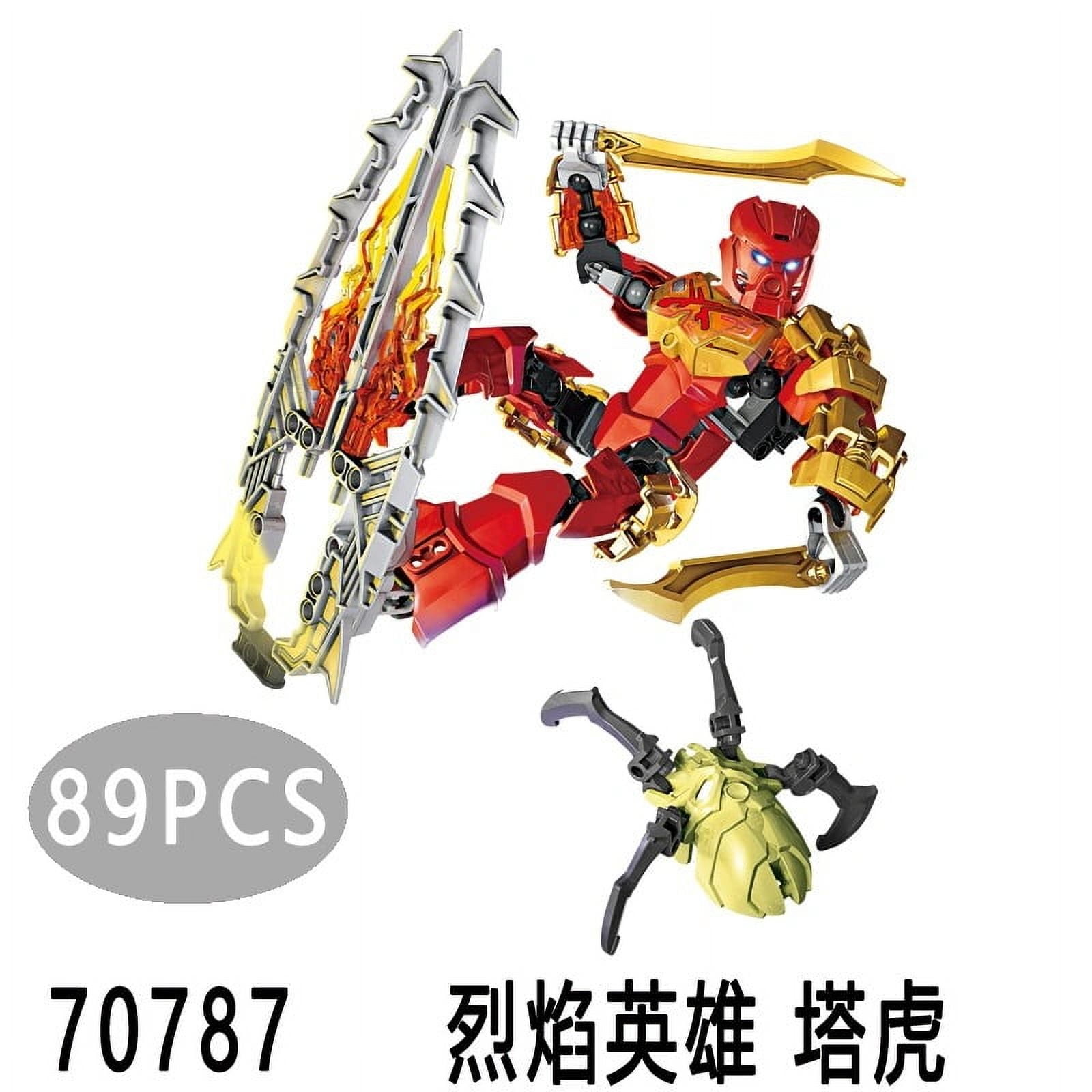 Golden Mask Master Skull Warrior Building Blocks Hero Factory Fit Robot ...