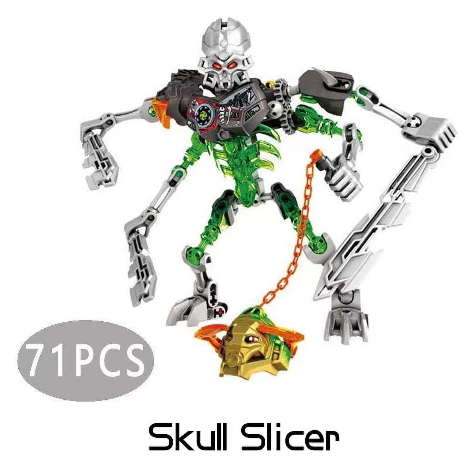 Golden Mask Master Skull Warrior Building Blocks Hero Factory Fit Robot ...