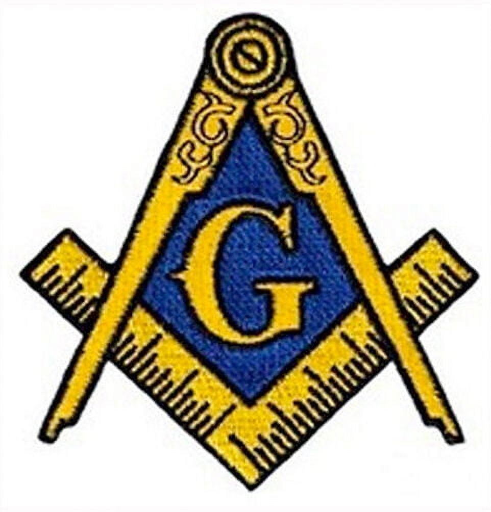 Golden Masonic Cut Out Shaped Patch For Freemasons - Blue and Gold ...
