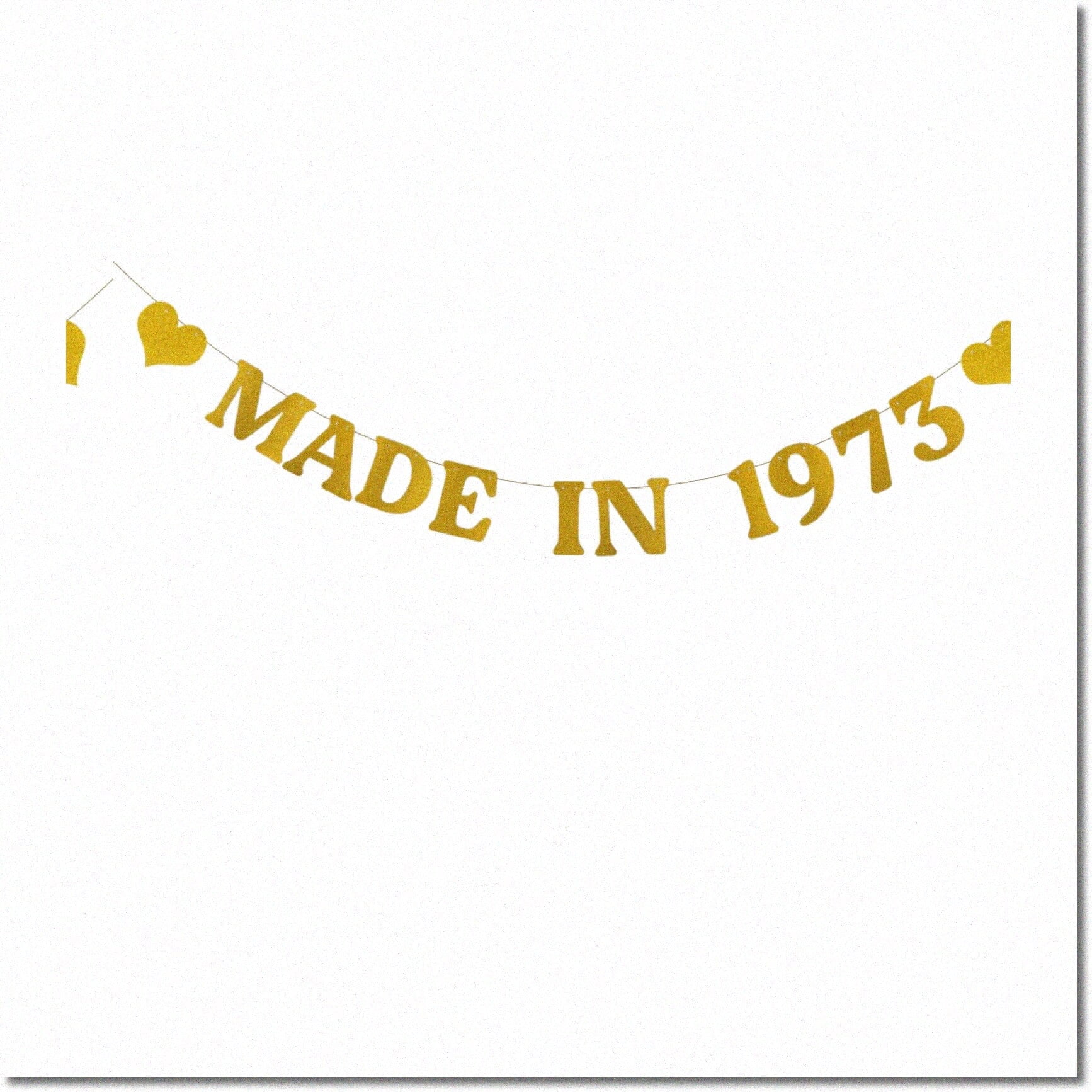 Golden Memories 50th Birthday Banner - Vintage 1973 Decorations with ...