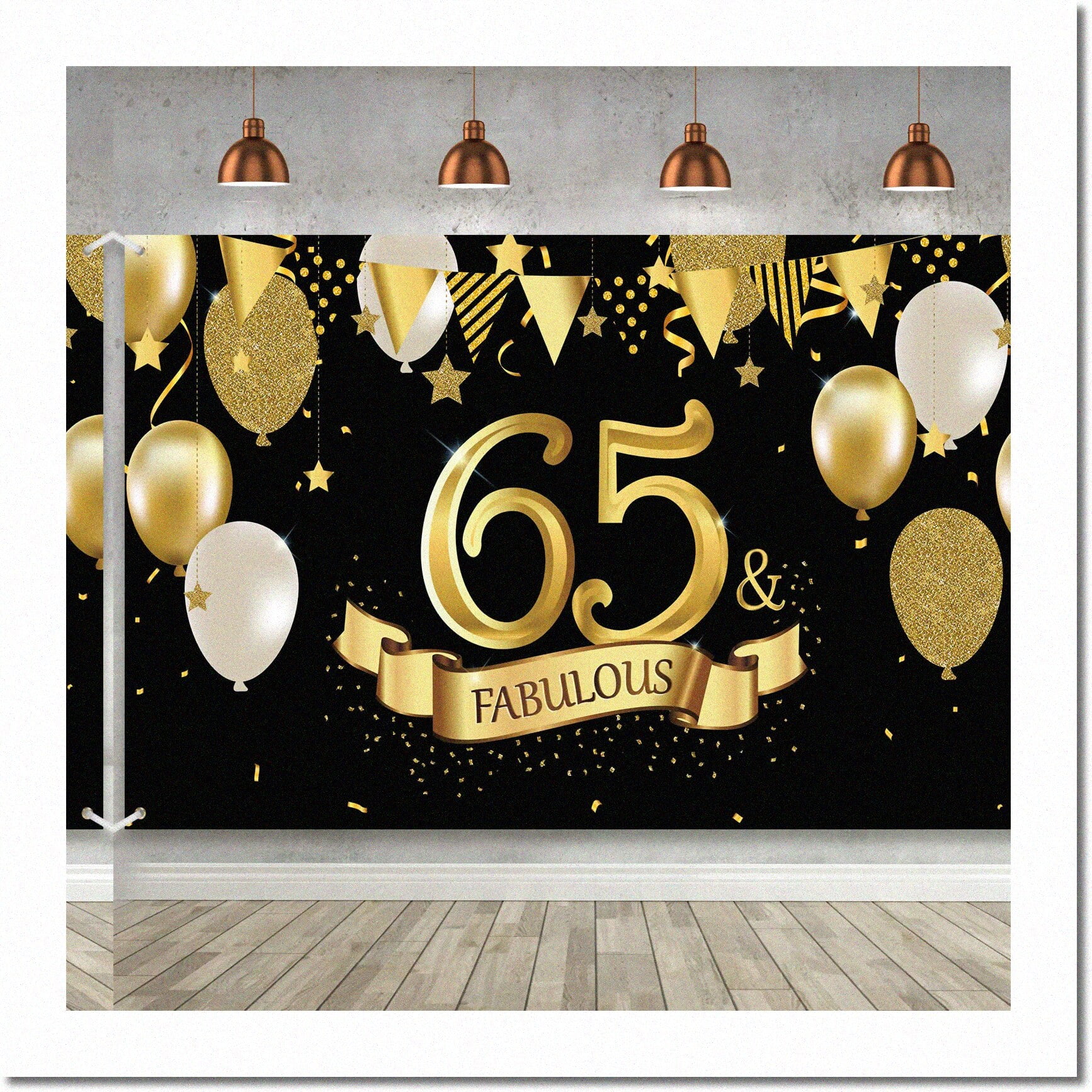 Golden Memories: 65th Birthday Celebration Kit - Elegant Black & Gold ...