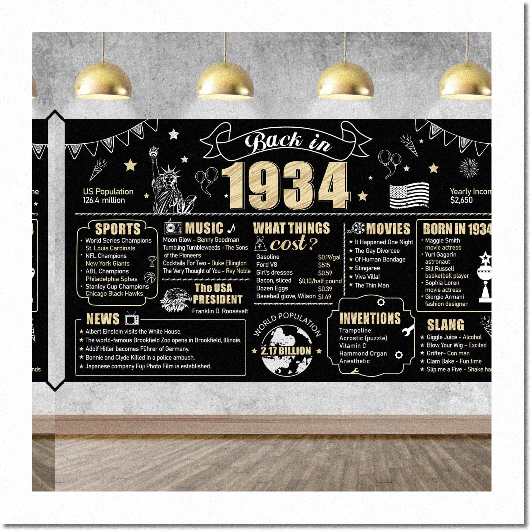 Golden Memories 90th Birthday Celebration Kit - Elegant Black and Gold ...