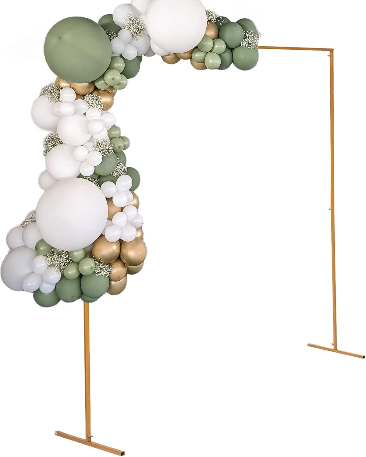 Golden Metal Balloon Arch, 6.56Ft Rectangular Backdrop Frame Garden ...