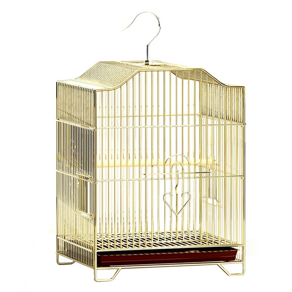 Golden Metal Birdcage Spacious Home Bird Villa Multi Door Hanging ...