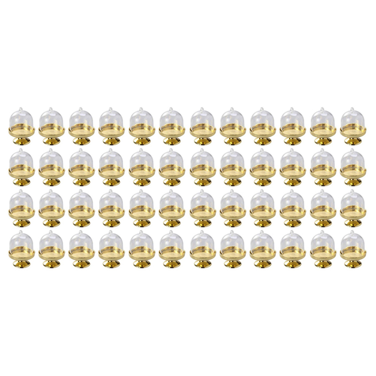 Golden Mini Cake Stand-Mini Pan with Stand and Dome Cover, 48 Single ...