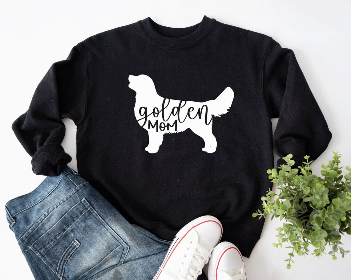 Golden Mom Sweatshirts, Dog Lover, Dog Mama Sweater, Dog Owner, Animal ...