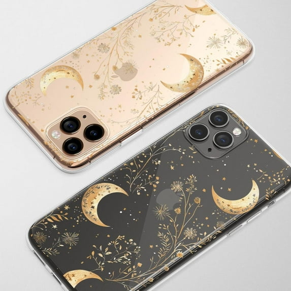 Golden Moon Glow Case With Soft Celestial Bloom Design for iPhone 17 ...