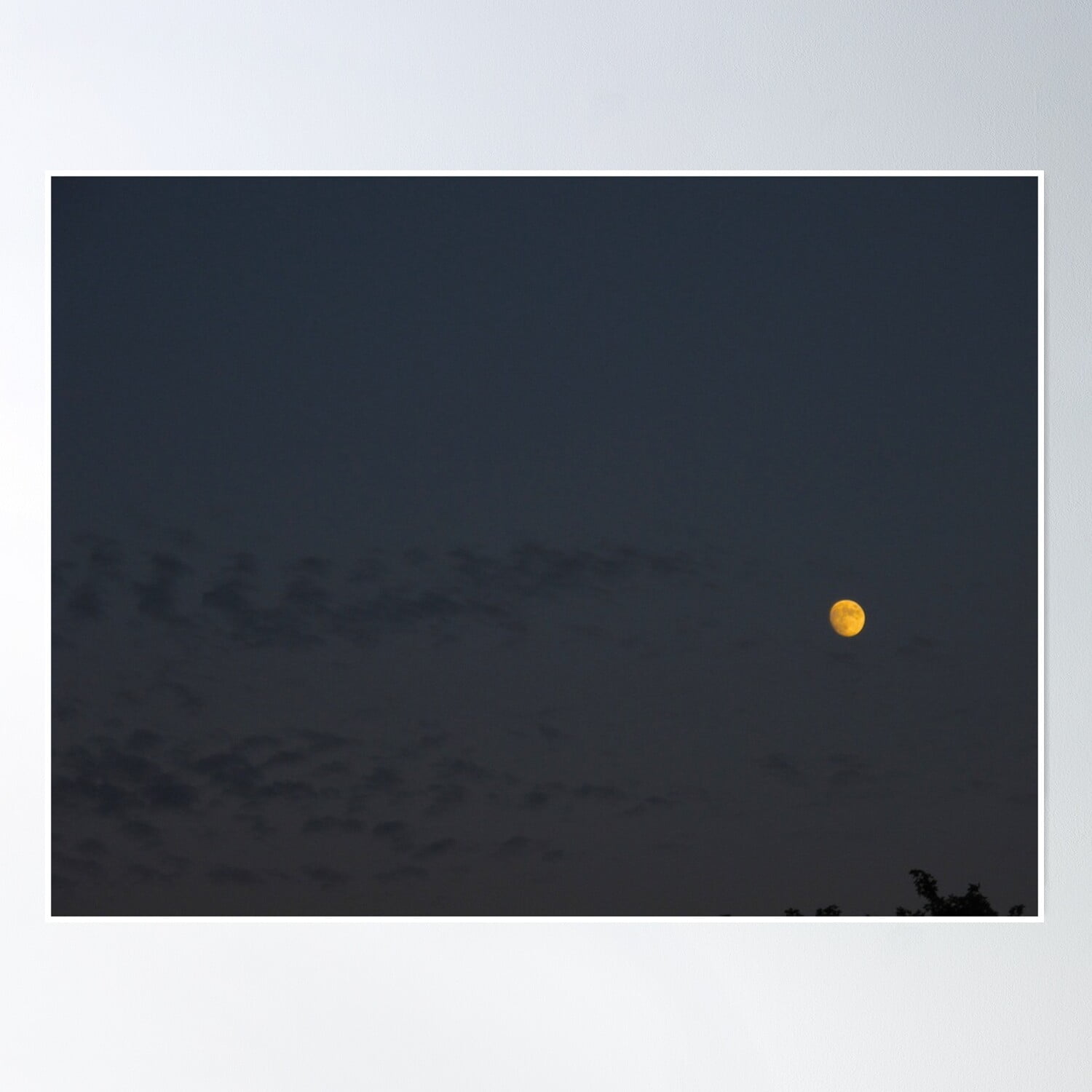Golden Moon Poster Wall Art, Modern Wall Decor, 12x18 UNFRAMED ...