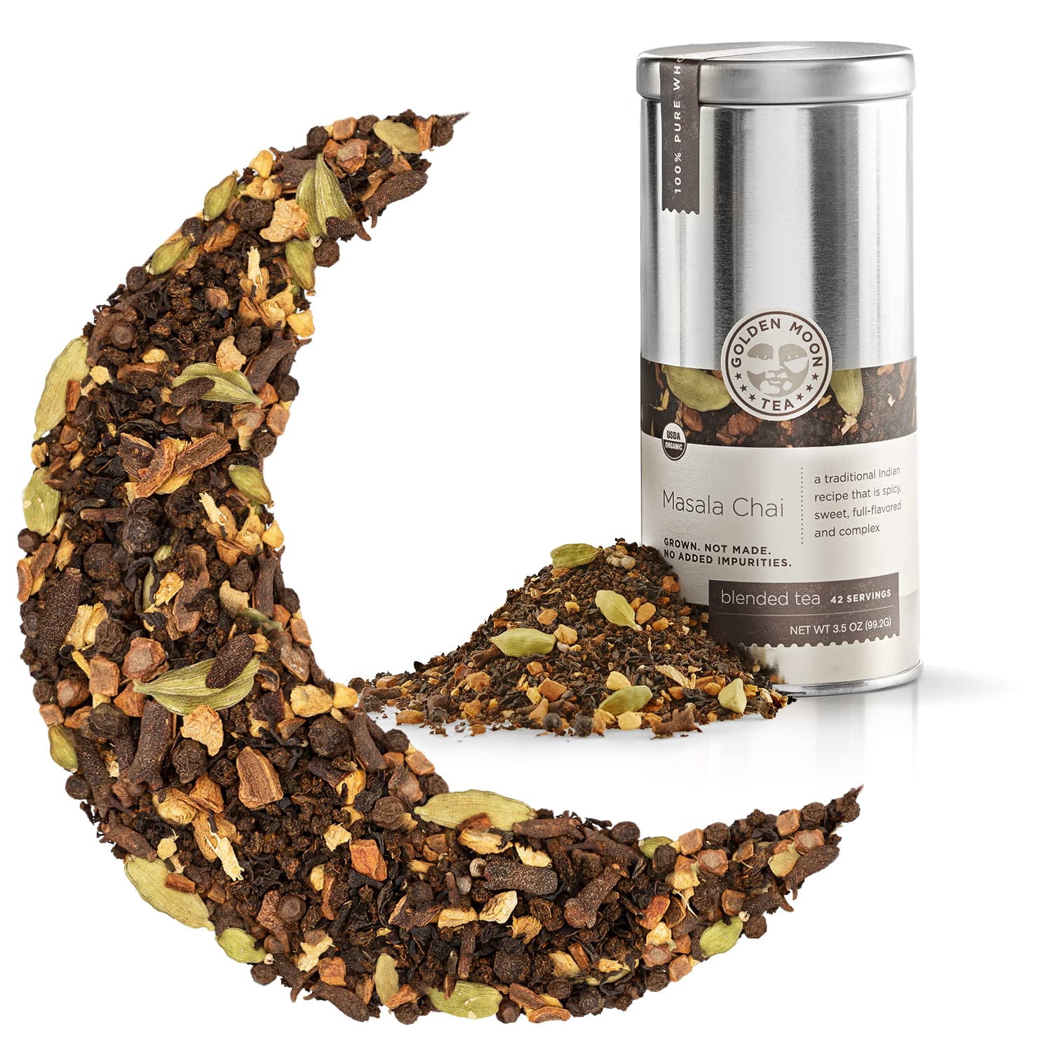 Golden Moon Tea Organic Masala Chai Black Tea - Pure & Authentic Blend ...