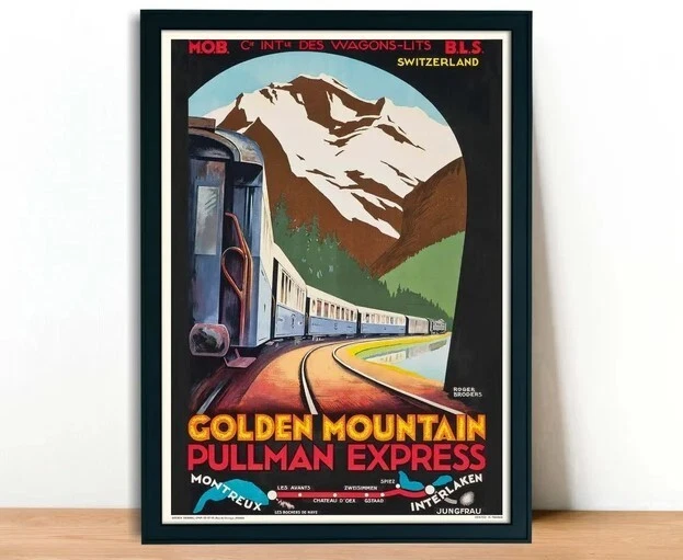 Golden Mountain Pullman Express Montreux Interlaken Vintage Travel ...