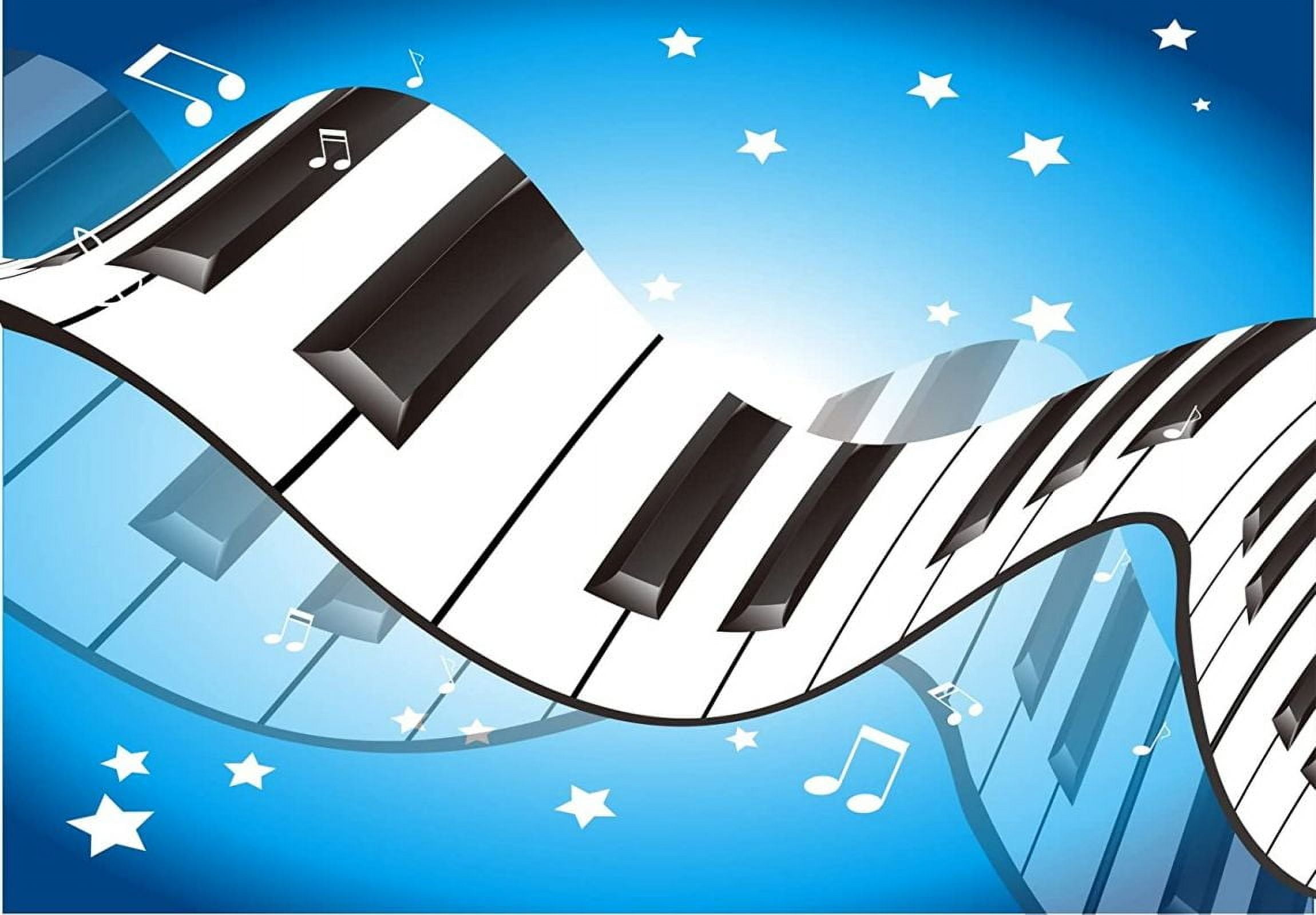 Golden Musical Notes Theme Backdrop Piano Background Custom Birthday ...