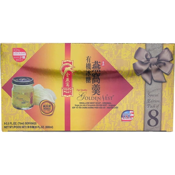 Golden Nest Original Swallow Nest Soup, 8 Pack, 2.5 oz Each - Walmart.com
