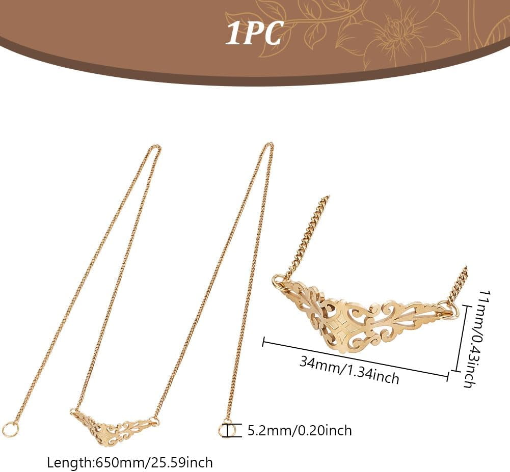 Golden Nose Chain Gothic Non Piercing Nose Hoop Chain Vintage ...