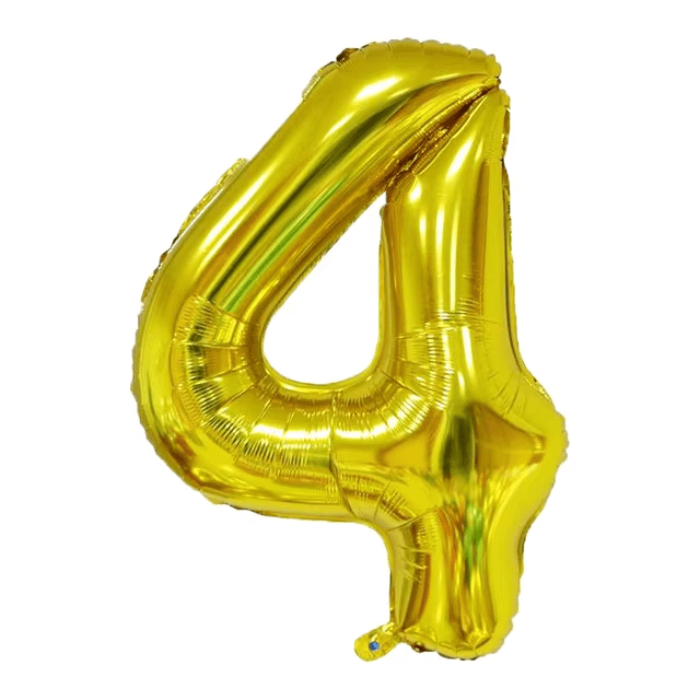 Golden Number Balloon Foil Balloon F07M1-78-4 - Walmart.com