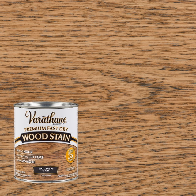 Golden Oak, Varathane Premium Fast Dry Wood Stain-262003, Quart ...