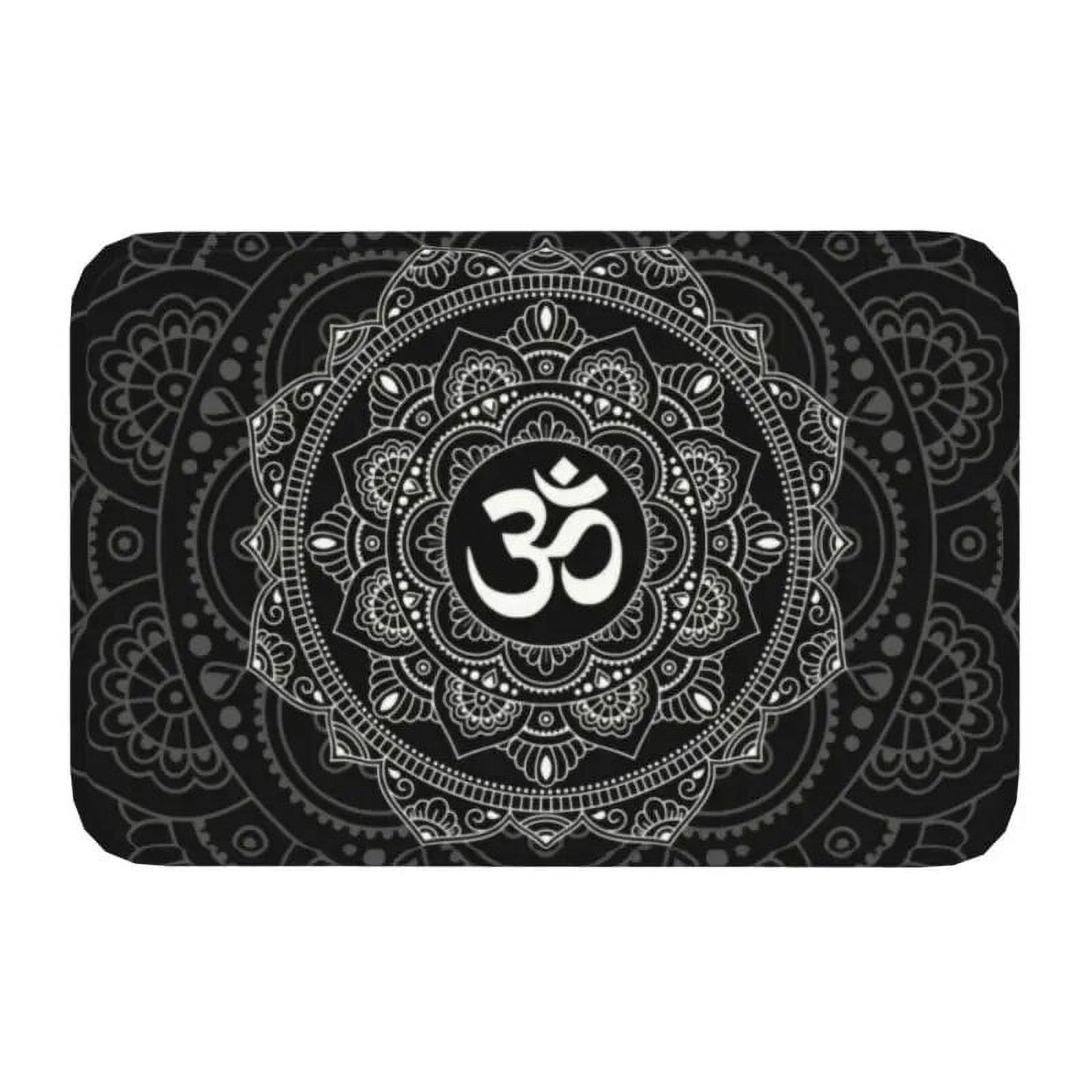 Golden Om Mandala Doormat Floor Door Kitchen Bath Mat Anti-Slip Outdoor ...