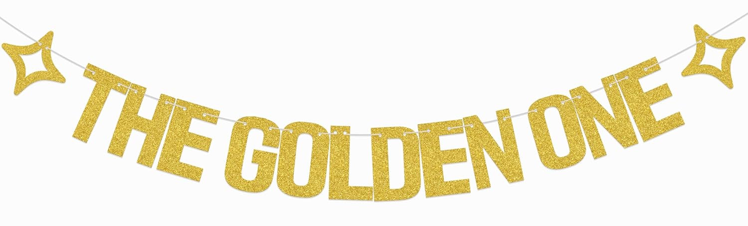 The Golden One Banner, Golden Birthday Party Decoration, Happy Golden ...