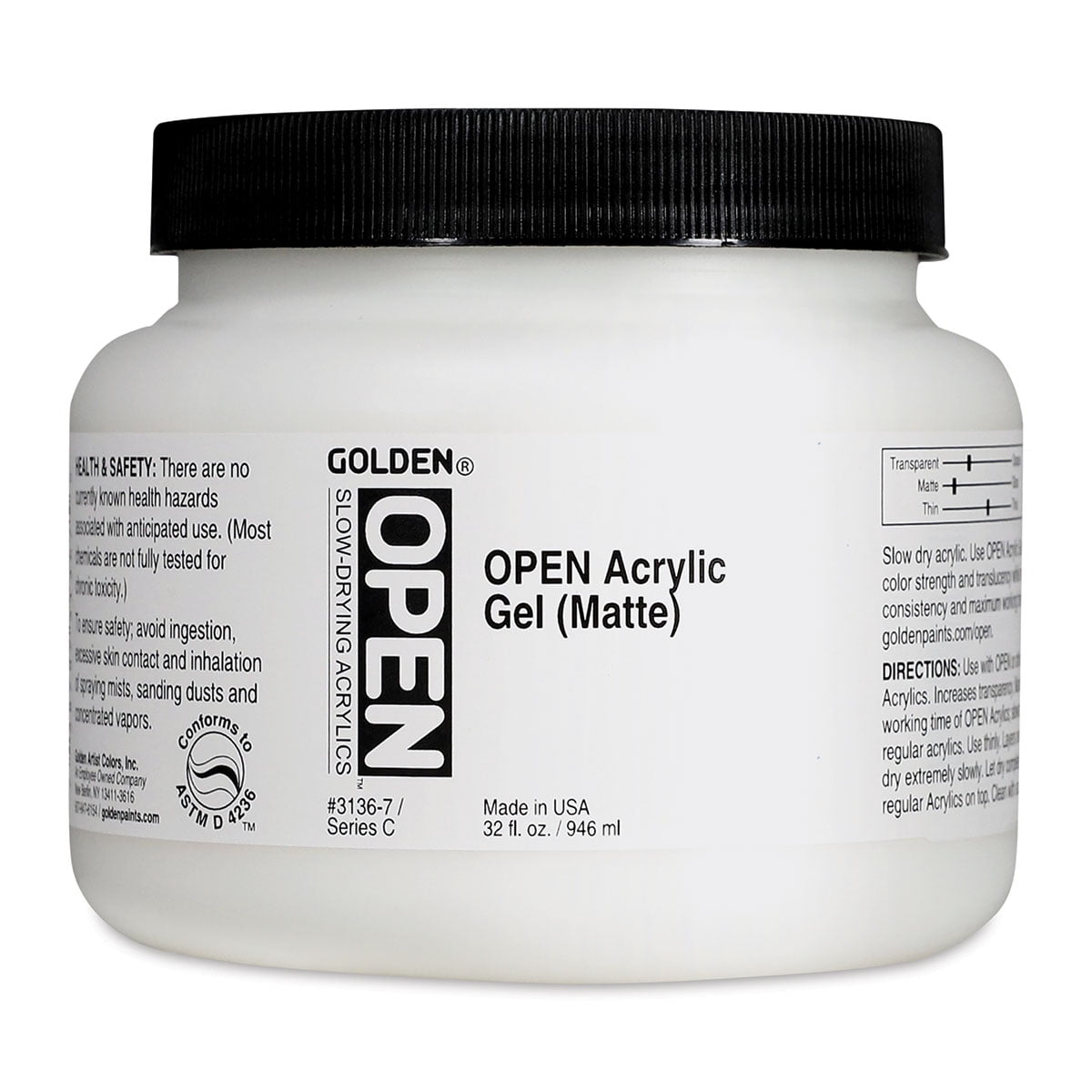 Golden Open Acrylic Gel, 32 oz, Matte - Walmart.com