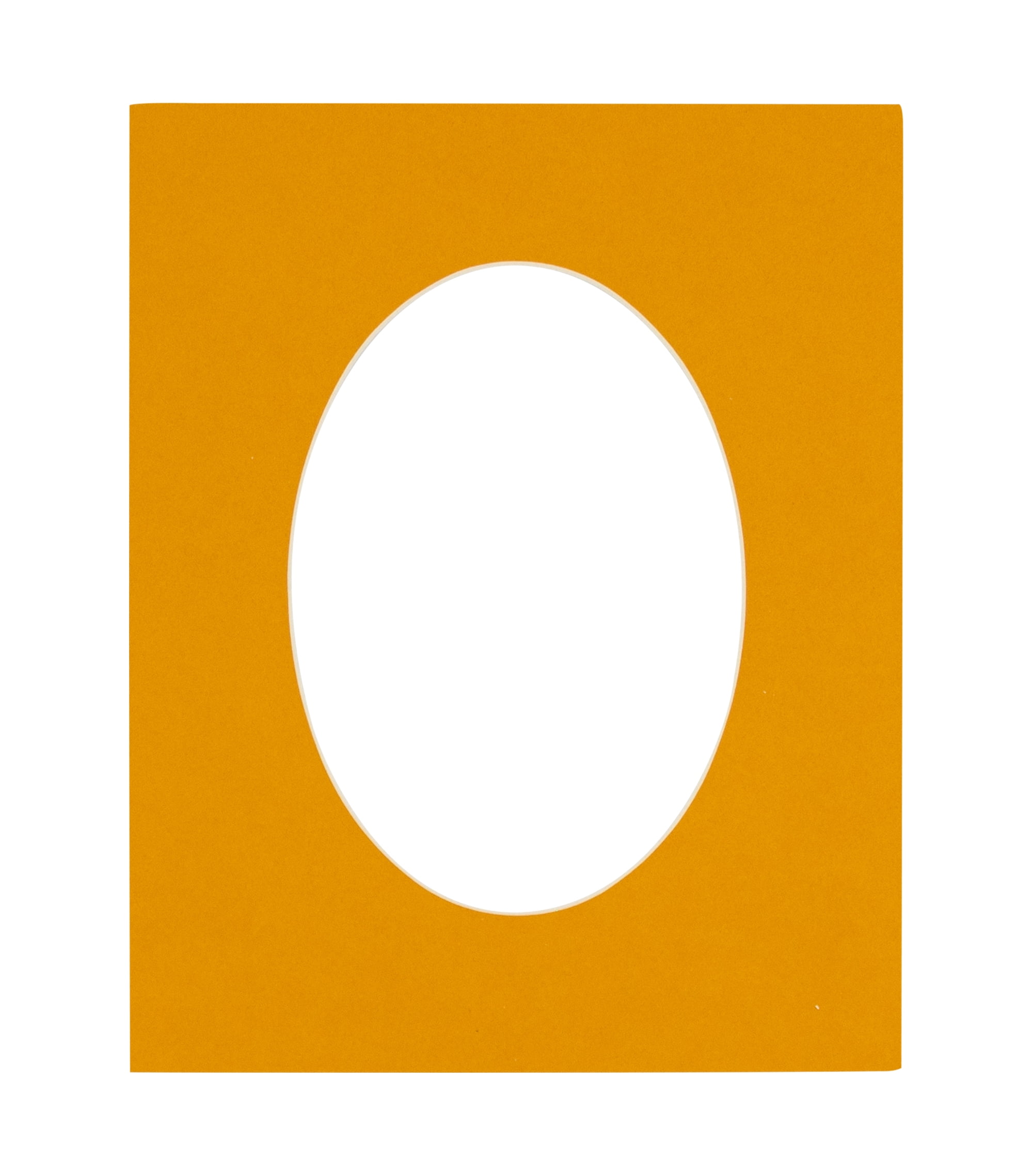 Golden Orange Acid Free 6x7.5 Oval Picture Frame Mat with White Core ...