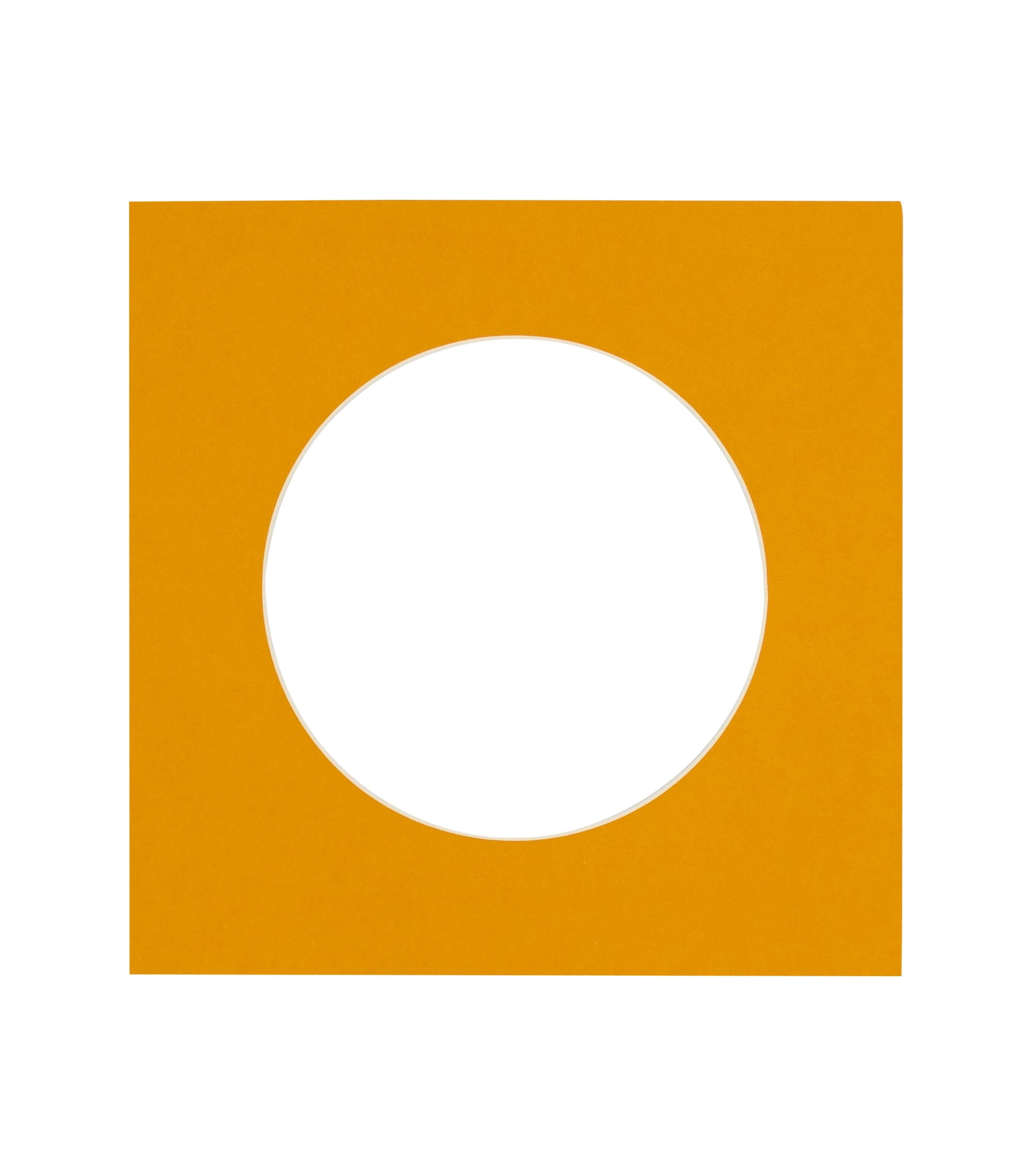 Golden Orange Acid Free 7x7 Cirlce Picture Frame Mat with White Core ...