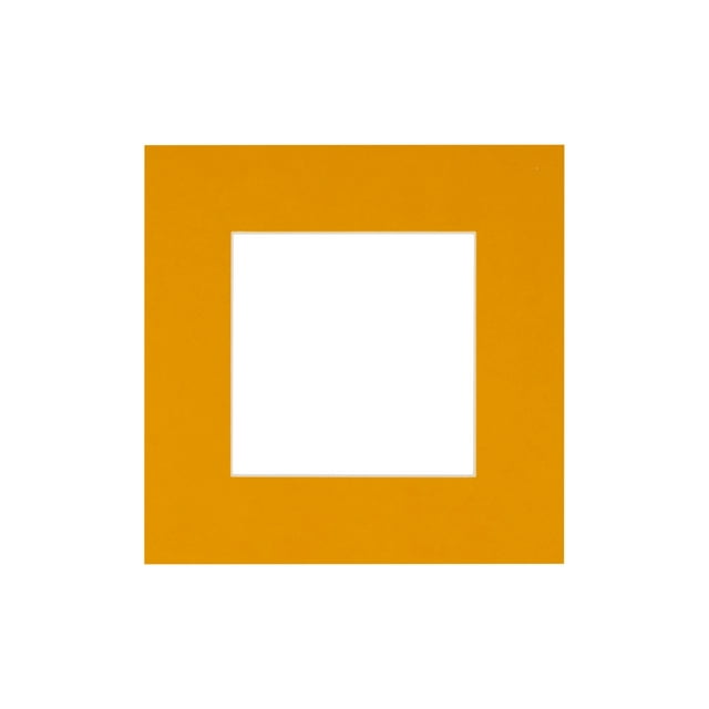 Golden Orange Acid Free 7x7 Square Picture Frame Mat with White Core ...