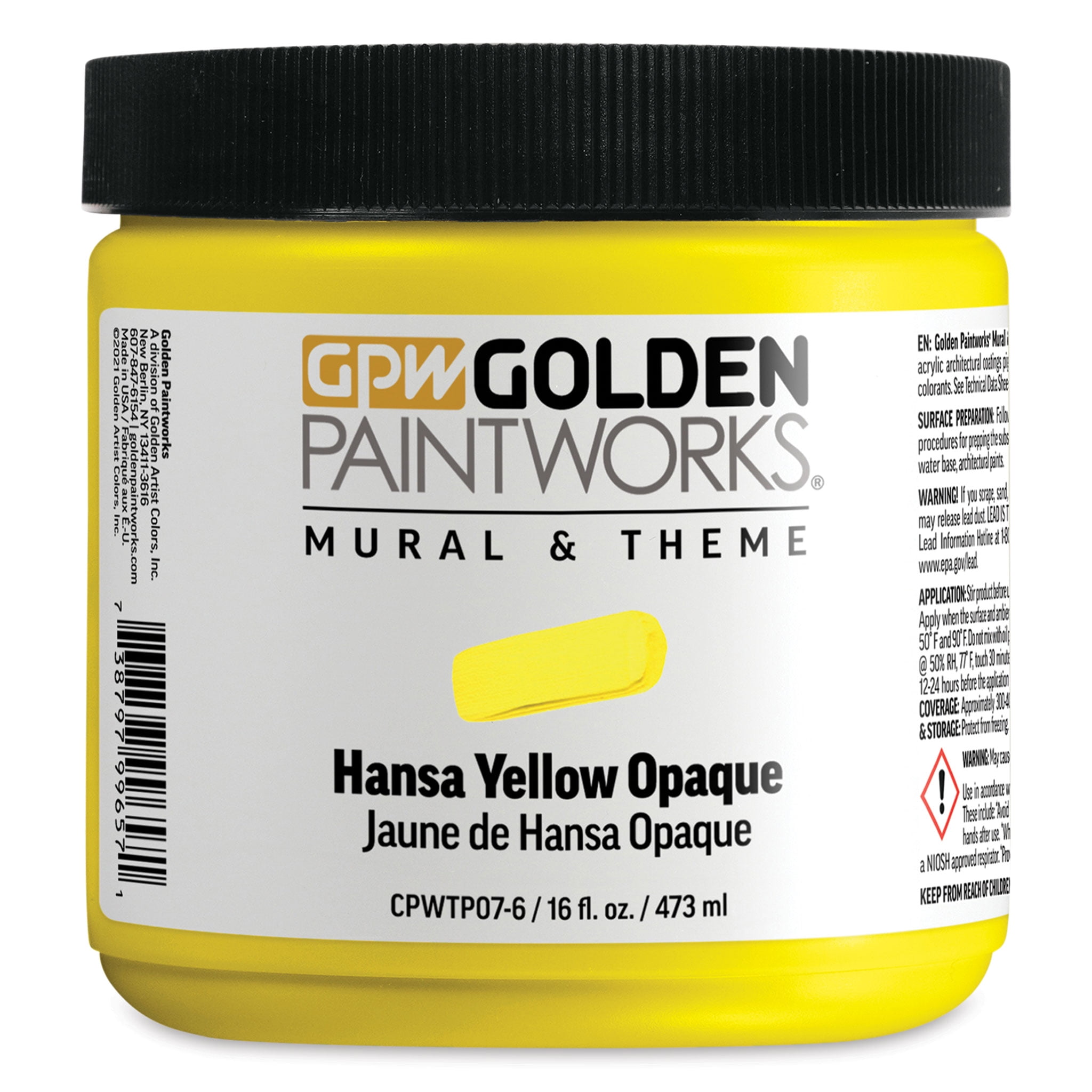 Golden Paintworks Mural and Theme Acrylic Paint - Hansa Yellow Opaque ...