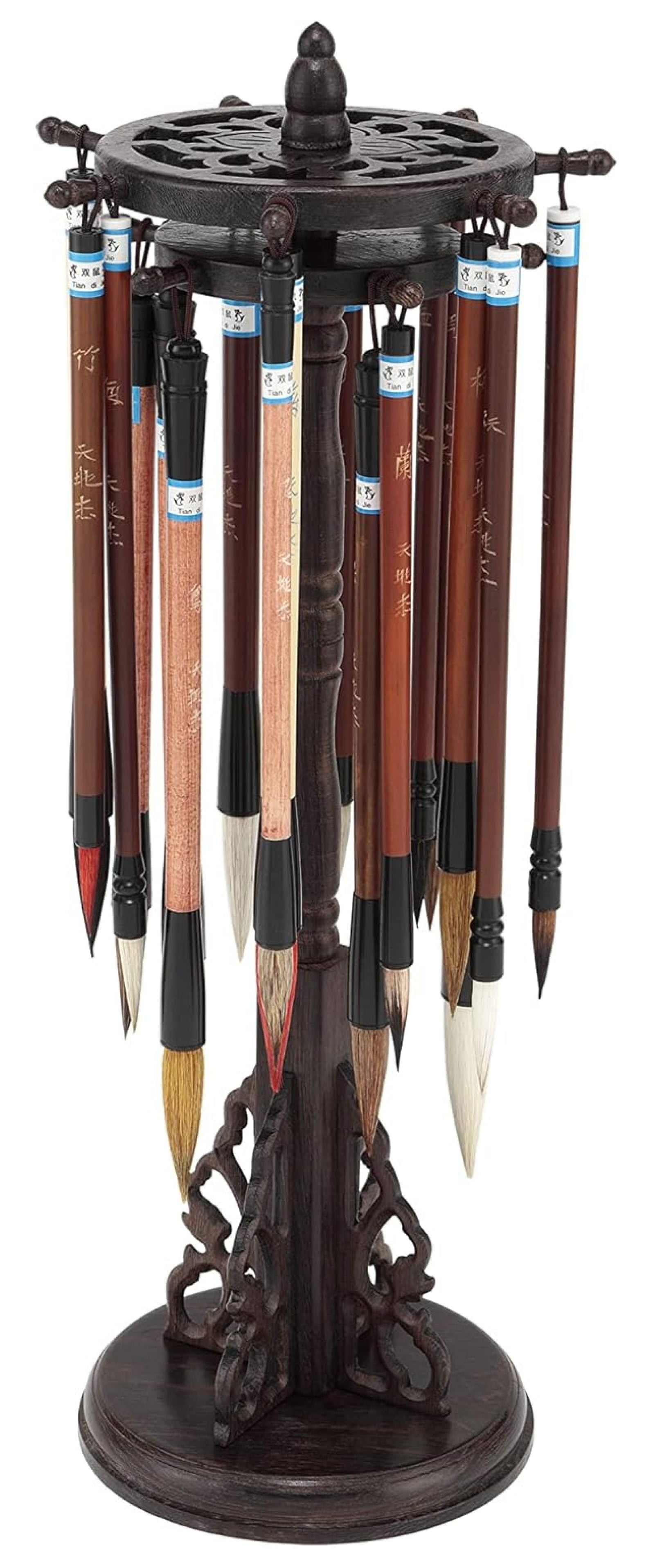 Golden Panda Master Calligraphy Brush Set–RoseWood/Bamboo Chinese ...