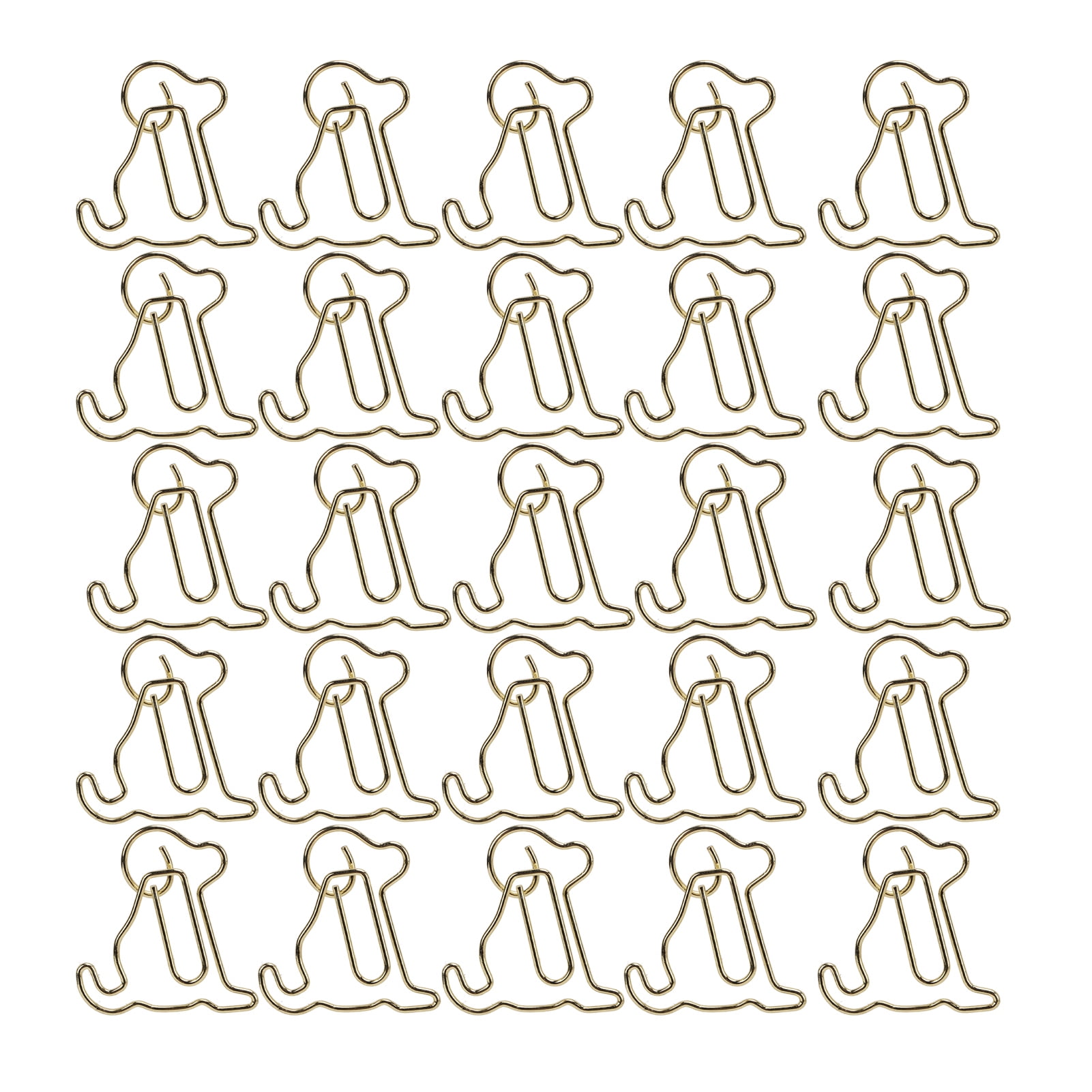 Golden Paper Clips, 25pcs Metal Shaped Clips, Light Weight, Portable ...
