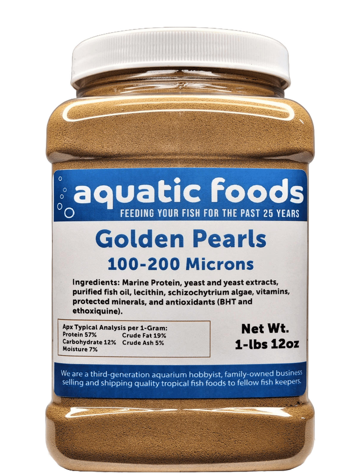 Golden Pearls 100-200 Micron Powder For Newly Hatched Fry and Babies of ...