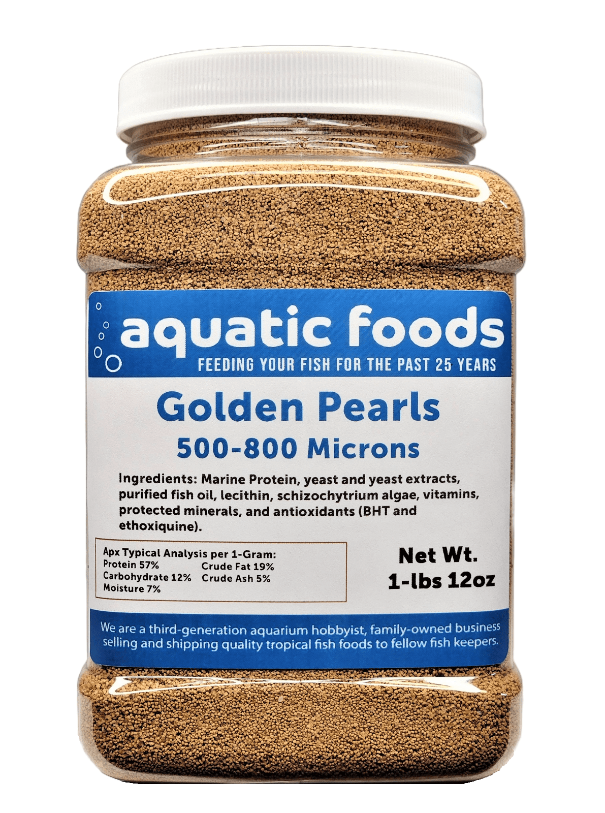 Golden Pearls 500-800 Micron Size For New Fry and Juveniles of Shrimp ...