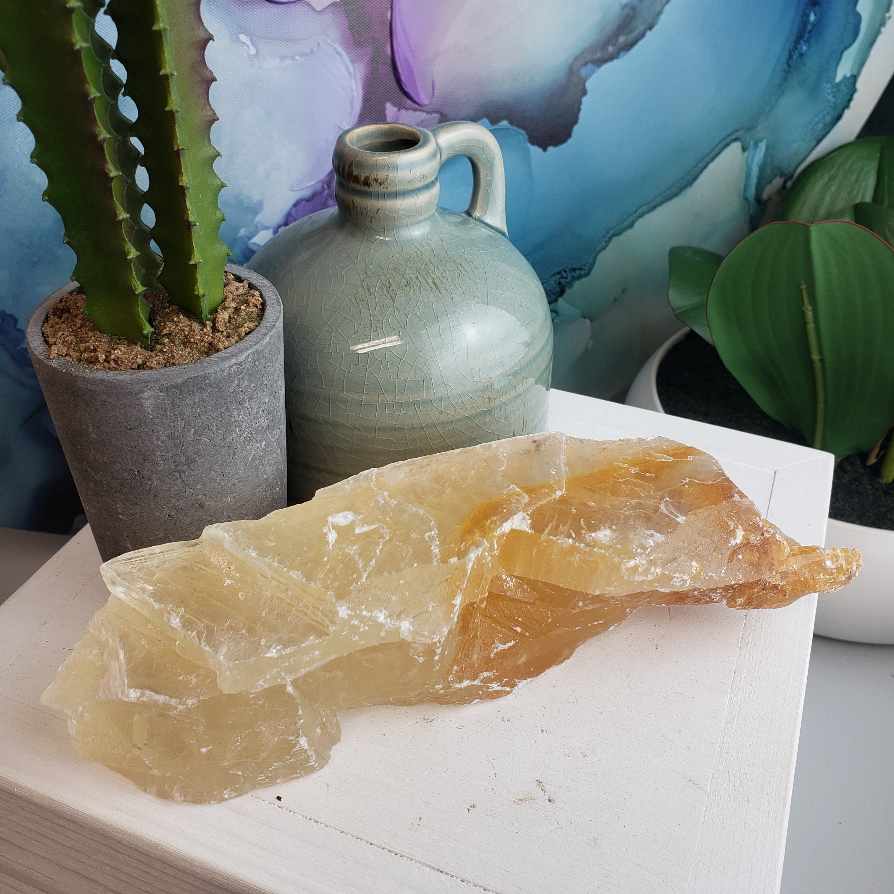 Golden Phantom Selenite Rough 4.01-9" - Walmart.com