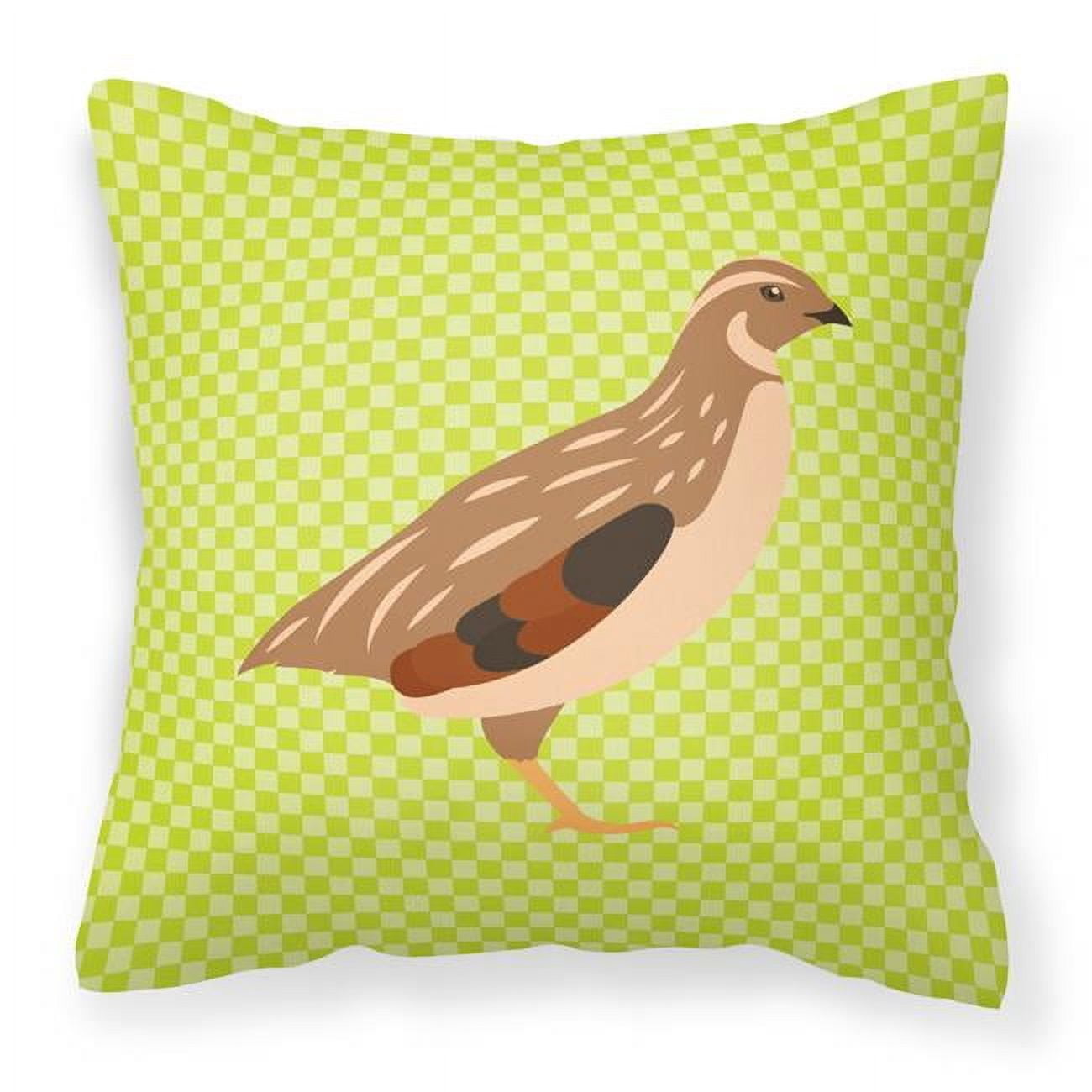 Golden Phoenix Quail Green Fabric Decorative Pillow - Green - 18 x 18 ...