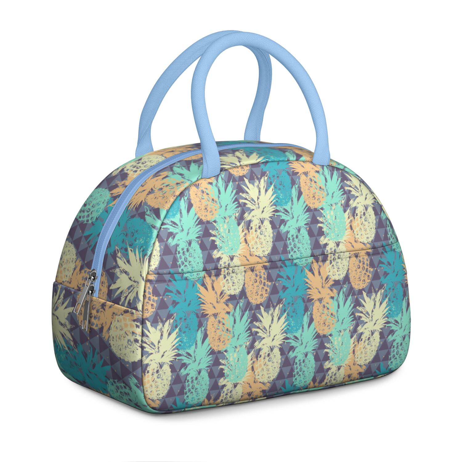Golden Pineapple Lunch Bag Women – Tropical Fruit Design Reusable Tote ...