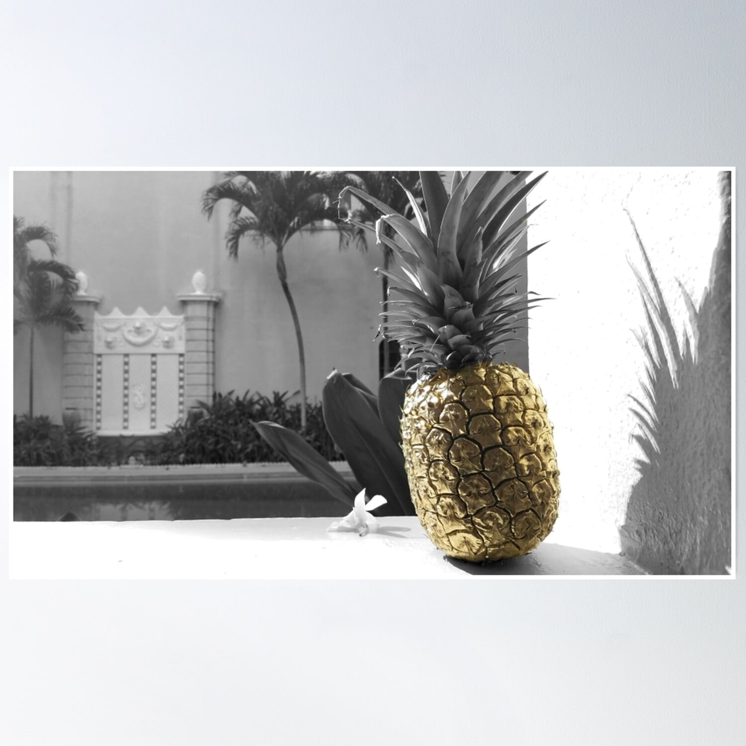 Golden Pineapple Poster Wall Art, Modern Wall Decor, 8x12 UNFRAMED ...