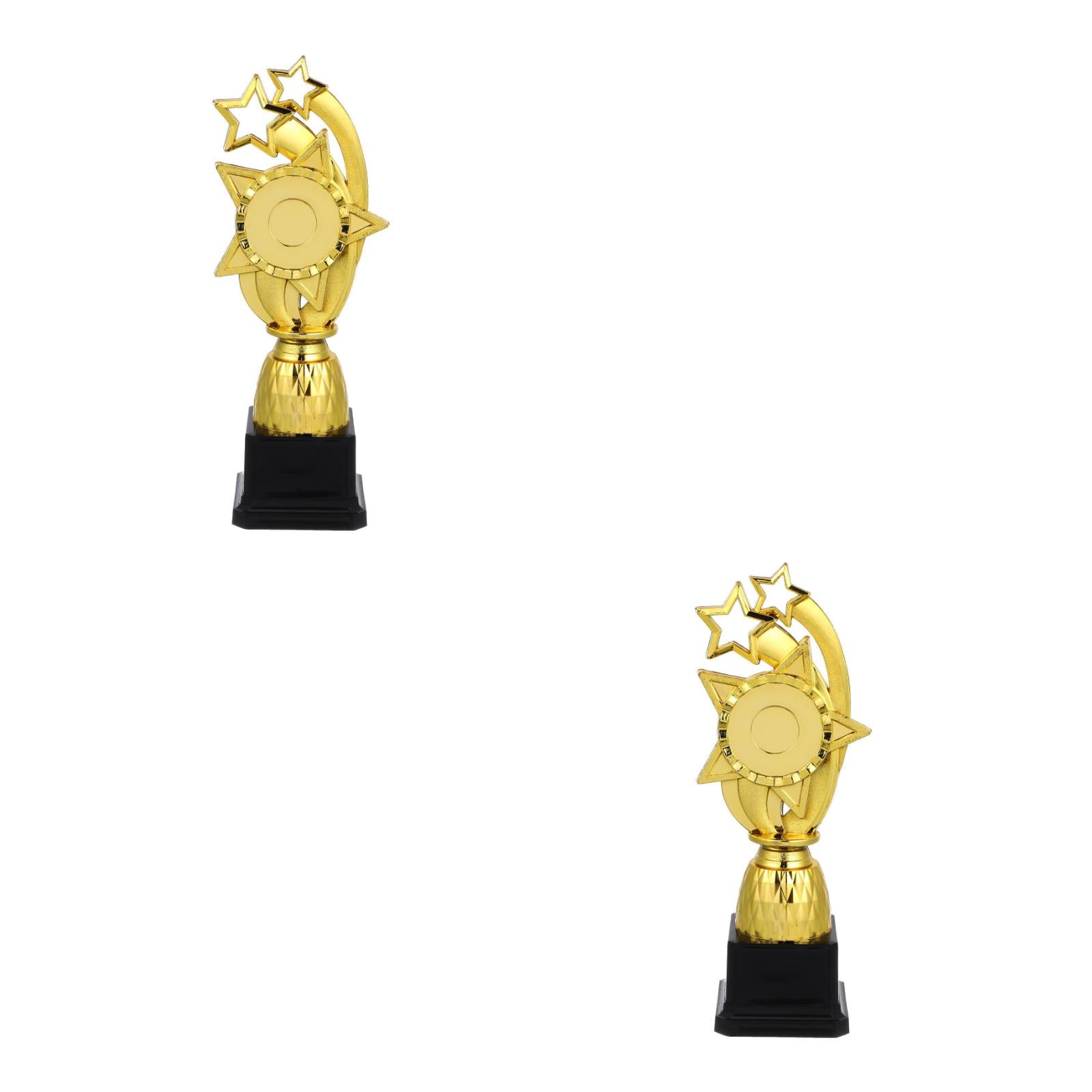 Golden Plastic Kids Trophy, 2pcs 9.8 Inch Multi-Function Trophy Award ...