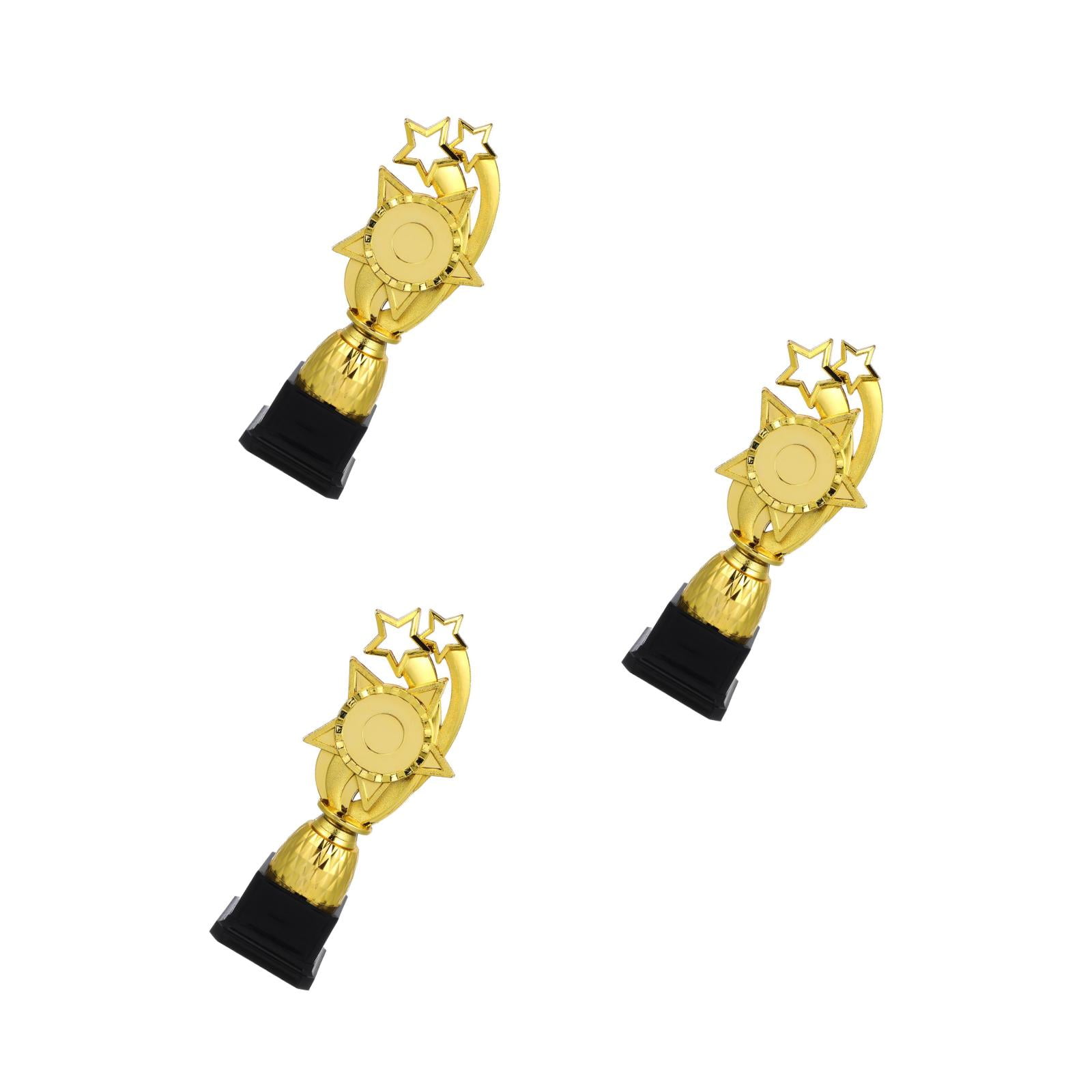 Golden Plastic Kids Trophy, 3pcs 9.8 Inch Multi-Function Trophy Award ...