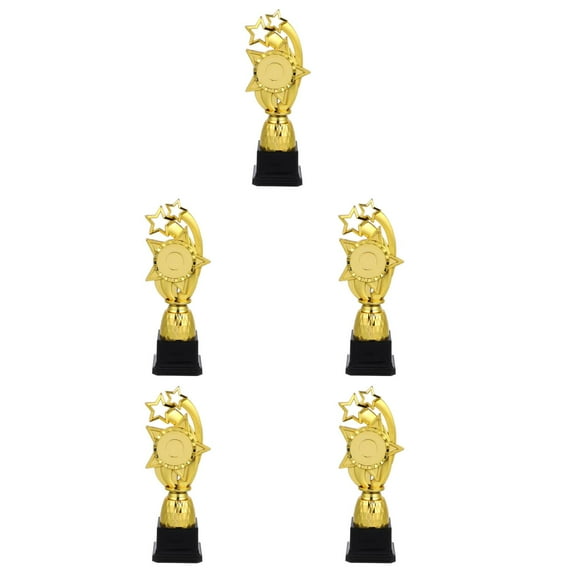 Golden Plastic Kids Trophy, 5pcs 9.8 Inch Multi-Function Trophy Award ...