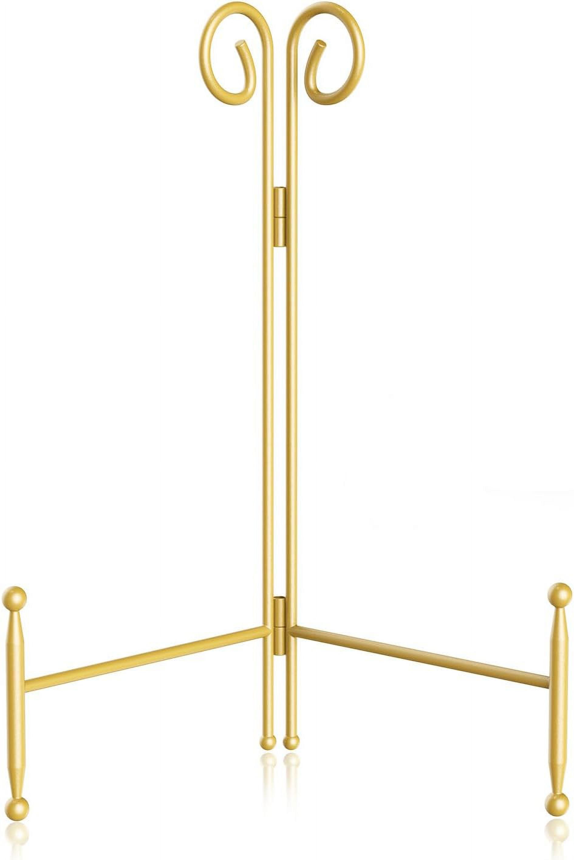 Golden Plate Stand for Display, 6 Inch Decorative Picture Frames Holder ...
