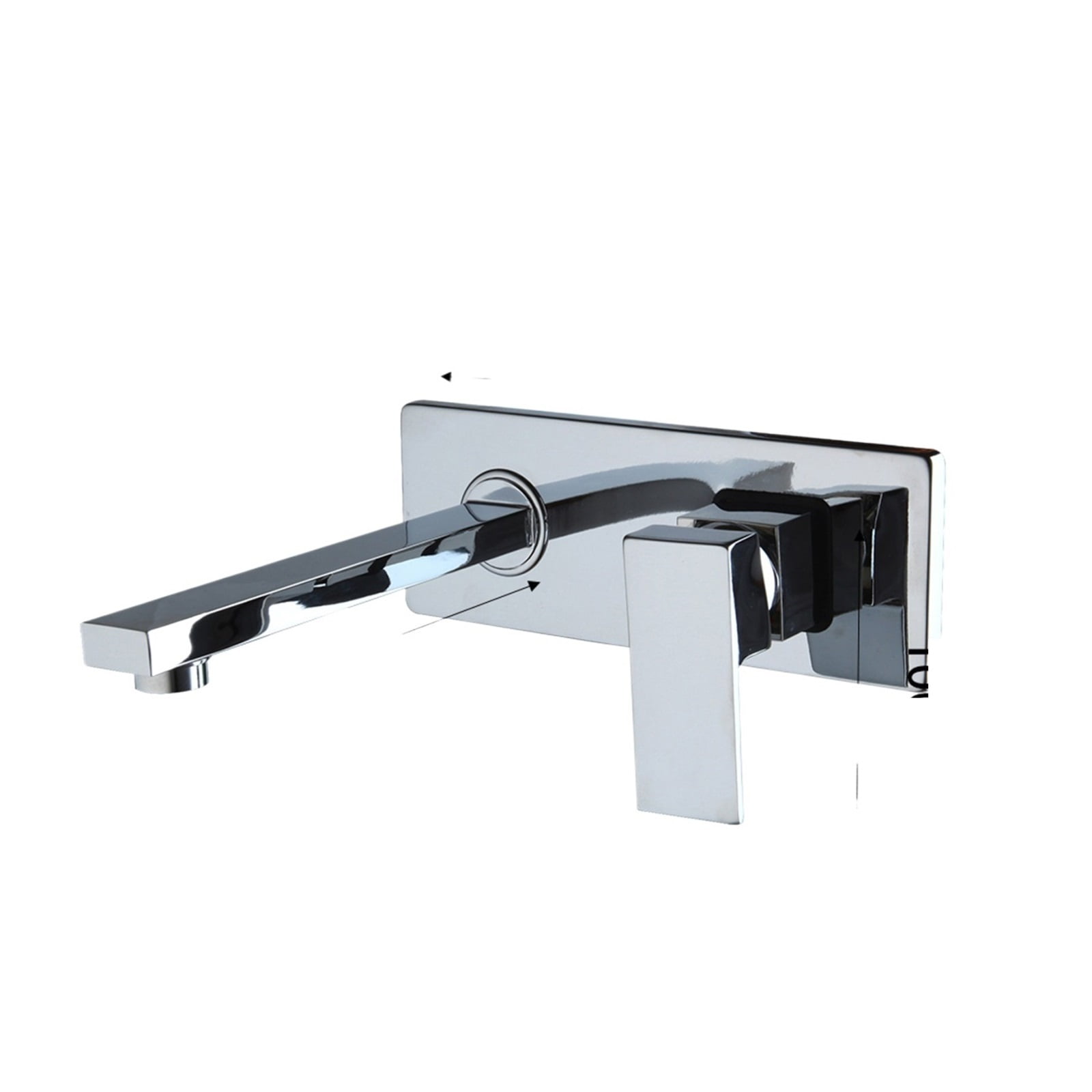 Golden Plated Bathroom Sink Faucet, Wall Mounted Brass Basin Faucets ...