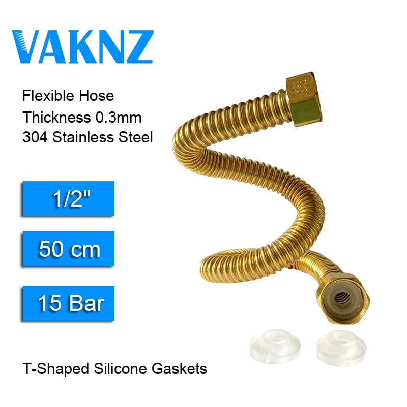 Golden Plumbing Hose Stainless Steel Corrugated Hose length 50cm (1/2 ...