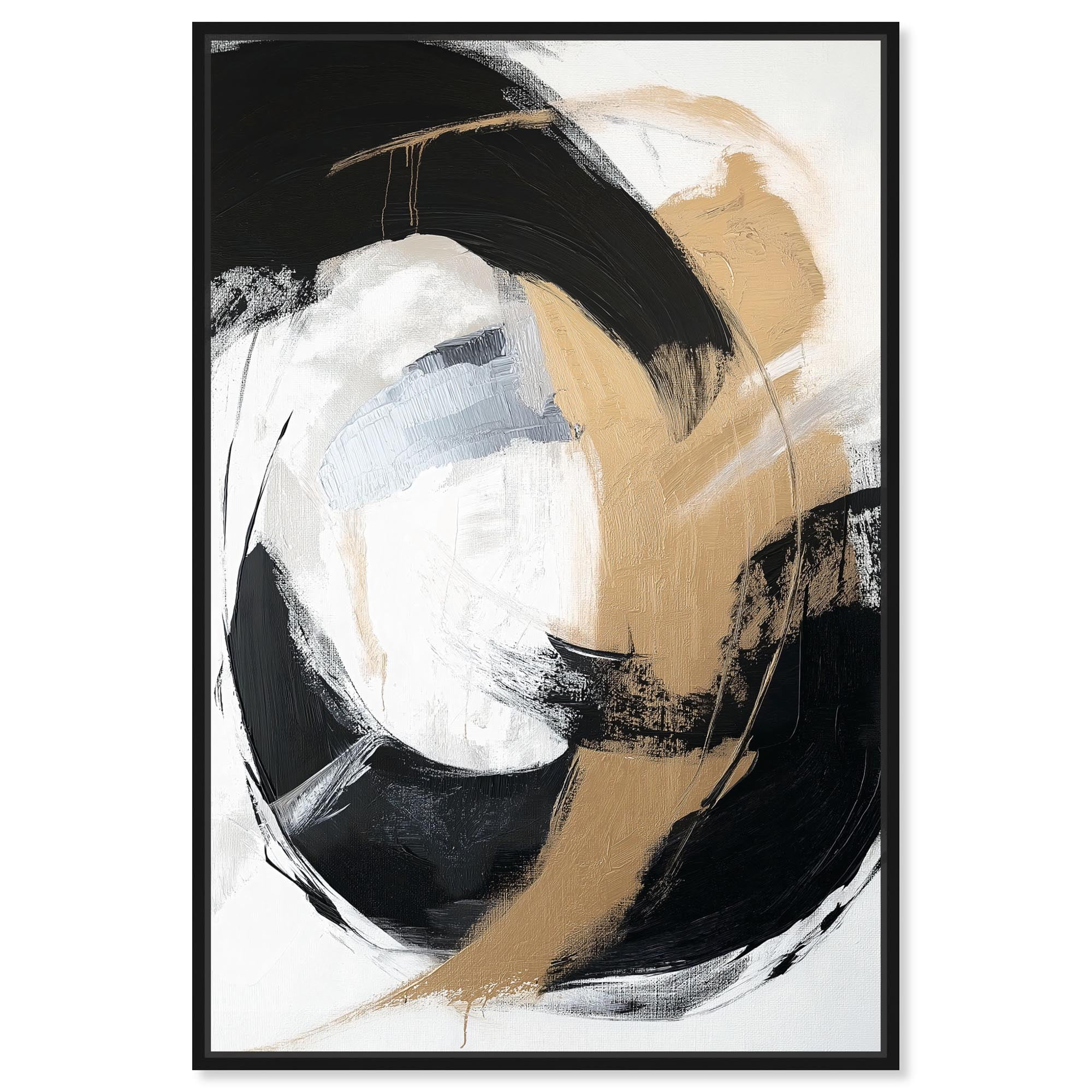 Golden Ratio Canvas Earth Tone Boho Art by Art Remedy, Black Frame, 24 ...