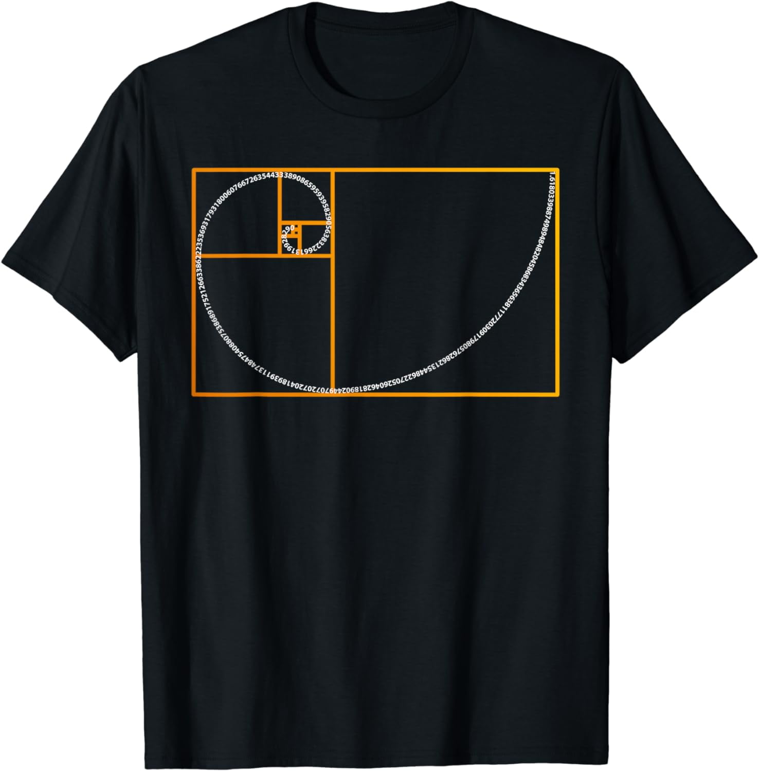 Golden Ratio Shirt Fibonacci Spiral Arc Perfect Geometry T-Shirt - Walmart.com