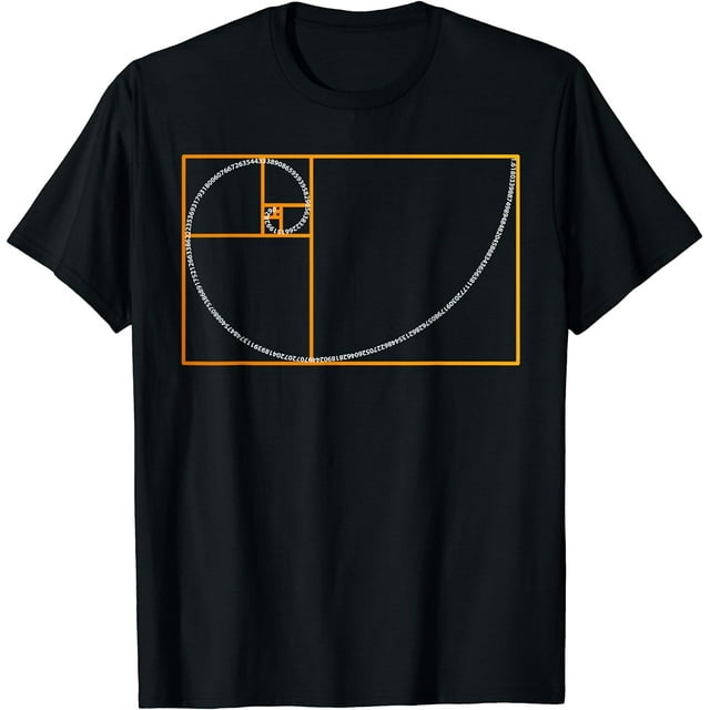 Golden Ratio Shirt Fibonacci Spiral Arc Perfect Geometry T-Shirt ...