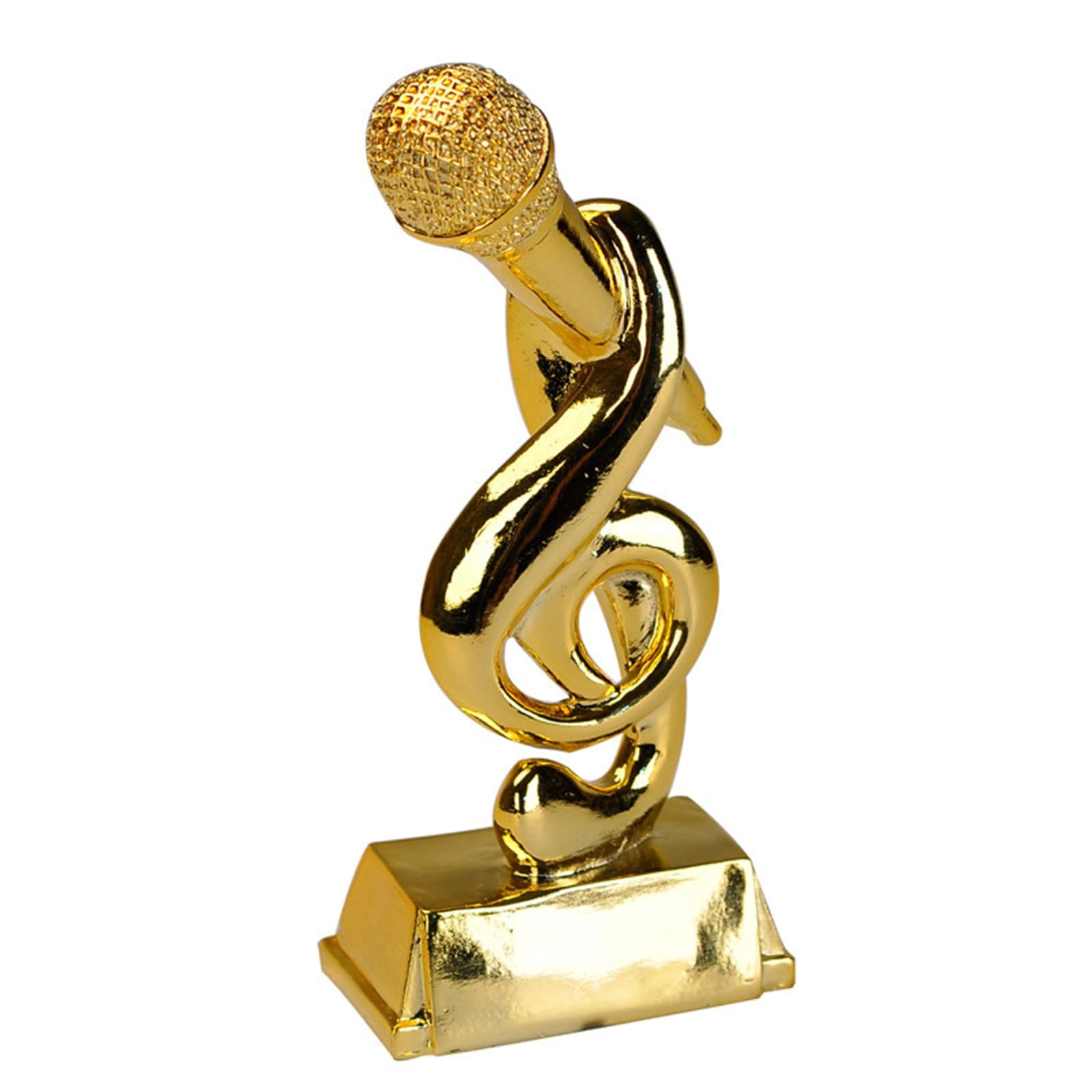 Golden Resin Melody Speaker Trophy, Singing Champion Award, Desk Decor ...